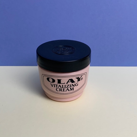 OLAY | Skincare | Vtg Olay Vitalizing Cream Empty Pink Milk Glass Jar ...